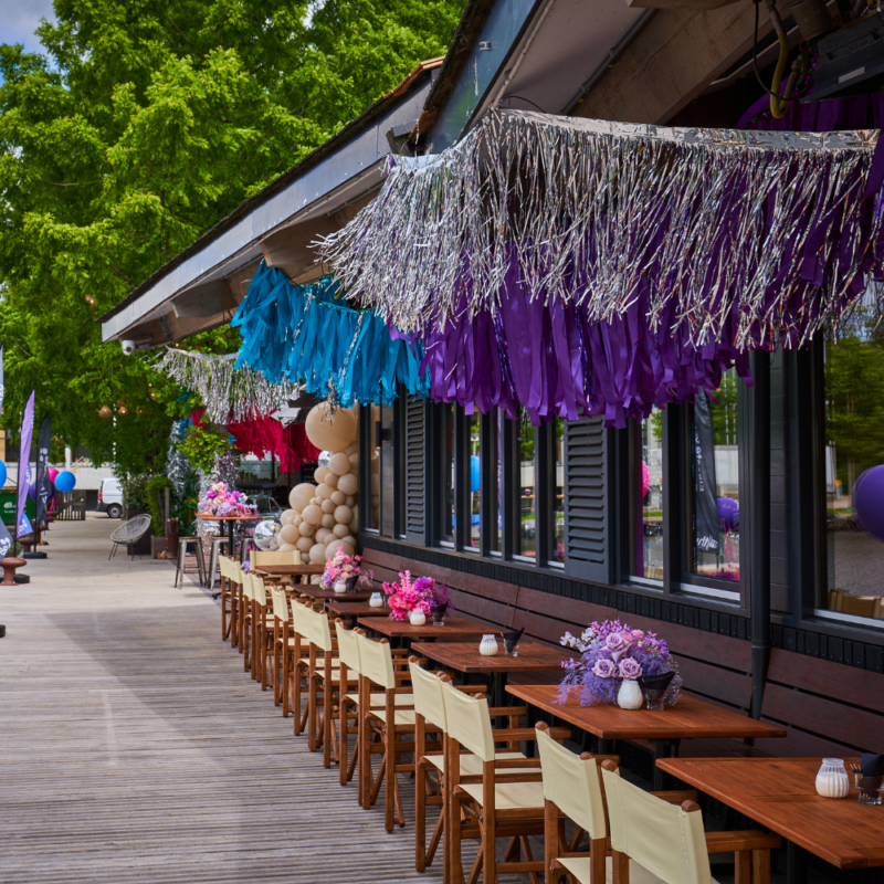 Mini slinger paars 10 meter | Eventbuddies